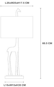 Lucide 10506/81/02 - Stolní lampa EXTRAVAGANZA MISS TALL 1xE27/60W/230V zlatá