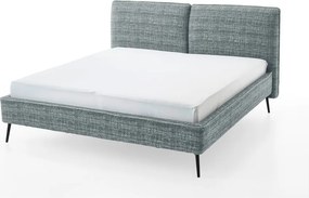 Modrá čalouněná dvoulůžková postel bez roštu 180x200 cm Infinity – Meise Möbel