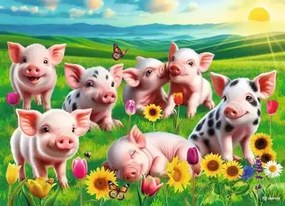 Ravensburger 120042563 Puzzle Rozkošná selátka / 60 dílků / od 4 let
