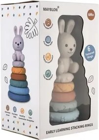 TEDDIES Pyramida stohovací skládačka 7 ks / Plast / 6 m+