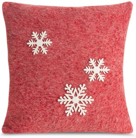 VÁNOČNÍ DEKORAČNÍ POVLAK NA POLŠTÁŘ SNOWFLAKE4 40X40 CM VZOROVANÁ