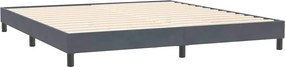 Postel Box Spring bez matrace tmavě šedá 200x210 cm samet 3315844