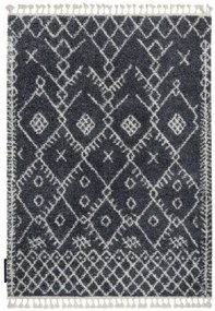 Kusový koberec Berber Tanger B5940 grey and white-140x190