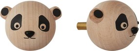 Nástěnný háček z bukového dřeva v přírodní barvě Panda – OYOY Mini