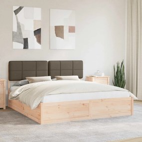 Rám postele s čalouněným čelem s čelo Taupe 180 x 200 cm 3398182