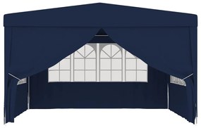 vidaXL Profesionální party stan s bočnicemi 4 x 4 m modrý 90 g/m²