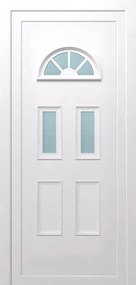Solid Elements Vchodové dveře Maki, 90 L, rozměr vč. zárubně: 1000 × 2100 mm, plast, levé, bílé, prosklené