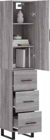 Skříň highboard šedá sonoma 34,5 x 34 x 180 cm kompozitní dřevo 3198879