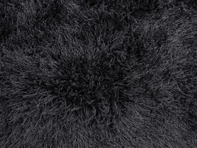 Koberec Shaggy ⌀ 140 cm černý CIDE Beliani