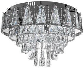 Křišťálové stropní svítidlo LED APP776-1C stříbrné