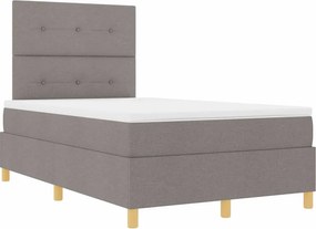 Postel s boxspringem s čelo Taupe 120 x 190 cm textil 3339606