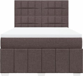 Box spring postel s matrací tmavě hnědá 140x200 cm textil 3293994