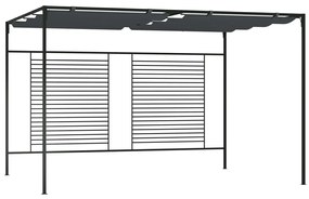 vidaXL Altán se zatahovací střechou 4x3x2,3 m antracitový 180 g/m²