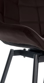 Sada 4 barových židlí Weston Schwenkbar umělá kůže – hnědá