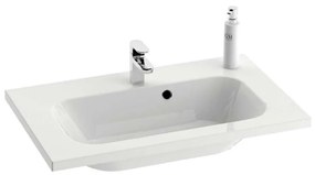 Ravak Chrome - Umyvadlo 80x49 cm, s 1 otvorem pro baterii, bílá XJG01180000