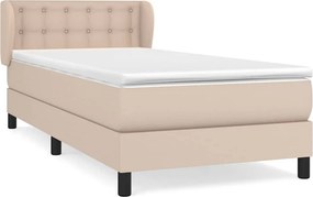 Box spring postel s matrací cappuccino 90x200 cm umělá kůže 3127294