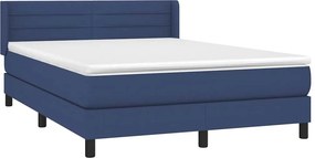 Box spring postel s matrací modrá 140x200 cm textil 3129799