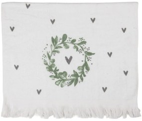 Kuchyňský froté ručník s ratolestí a srdíčkem Lonely Love – 40x66 cm