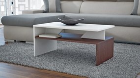 Meblovo Konferenční stolek Clean, bilá/wengé