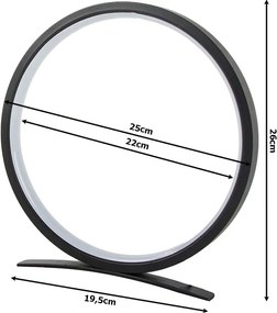 Verk Group Noční lampka stolní kruhová barva studená teplá neutrální regulace