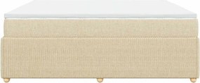 Box spring postel s matrací krémová 180x200 cm textil 3285593