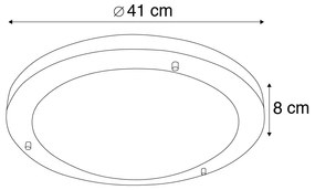 Moderní stropní svítidlo ocel 41 cm IP44 - Yuma