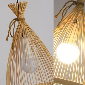 Závěsná lampa La Belle Boho II černá/hnědá