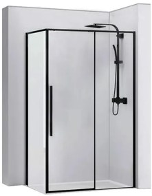 Rea - SOLAR BLACK MAT obdélníkový sprchový kout 80 x 100 cm, čiré sklo/černý profil, REA-K6310