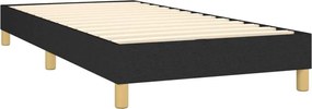 vidaXL Box spring postel s matrací 90x200 cm textil [3126855] Barva: Tmavě šedá