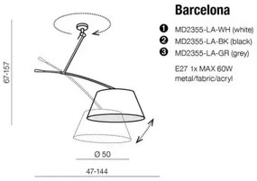 Skandinávský lustr Barcelona