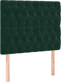 Box spring postel s matrací tmavě zelená 100x200 cm samet 3138010