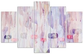 Gario Obraz na plátně Lilac abstrakce - 5 dílný Rozměry: 100 x 70 cm