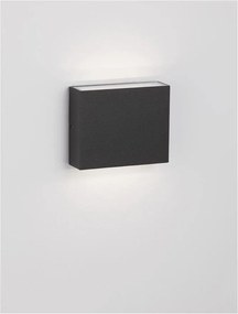 NV 9492640 Venkovní nástěnné svítidlo DEWI antracitový hliník a čiré sklo LED 7.7W 3000K 220-240V 253st. IP65 světlo nahoru a dolů - NOVA LUCE