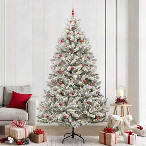 Umělý vánoční stromeček 240 cm 300 LED Teplá bílá PVC a ocel 3395766