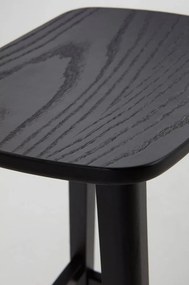 Černá barová stolička z jasanového dřeva (výška sedáku 65 cm) Selene – Jotex
