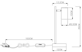 Globo 57910TB - Stolní lampa ROBBY 1xGU10/5W/230V