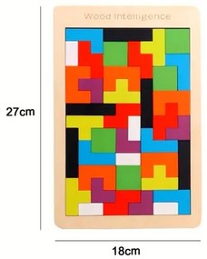 Montessori dřevěné hračky - tetris puzzle