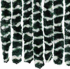 Závěs proti hmyzu zeleno-bílý 100 x 220 cm Chenille 325447