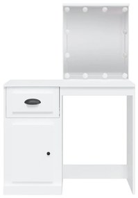 Toaletní stolek s LED osvětlením bílý 90 x 42 x 132,5 cm - Default Title
