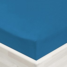 Jersey napínací prostěradlo JR-016 Modré 90 x 200 - výška 20 cm