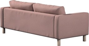 Potah na pohovku IKEA Karlstad, 3-místná, rozkládací barva růžová látka pletený vzor