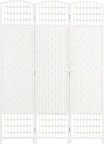 HOMCOM 3-panelová příčka 120x170 cm skládací rozdělení místnosti s dekorací z papírního lana a dřevěným rámem pro ložnici a obývací pokoj