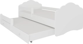 ADRK Furniture Dvojitá postel s bariérkou a matracemi CASIMO II 160x80 CH-Cas-II- Bar- W-E090