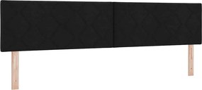 Postel s boxspringem s čelo Černá 200 x 200 cm textil 3340110