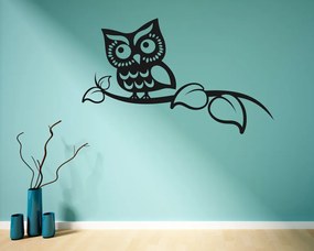 WALLVINIL Samolepky na zeď - Sova Barva: Béžová, Velikost: 60x36 cm, Pravá / Levá: Levá (dekorace směřuje/dívá se doleva)