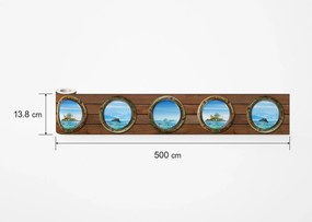 Samolepící bordura na zeď Ostrov | 5 m x 13.8 cm | DWB8221