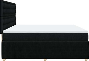 Box spring postel s matrací černá 180x200 cm textil 3292151