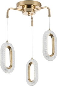 Toolight Rea, ZÁVĚSNÉ STROPNÍ LED SVÍTIDLO G173-3CP GOLD, OSW-07817