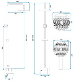 Sprchový komplet REA AVALON chrom