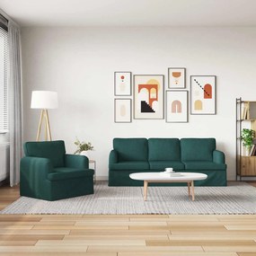 Set pohovek 2 ks Tmavě zelená textil 3407607